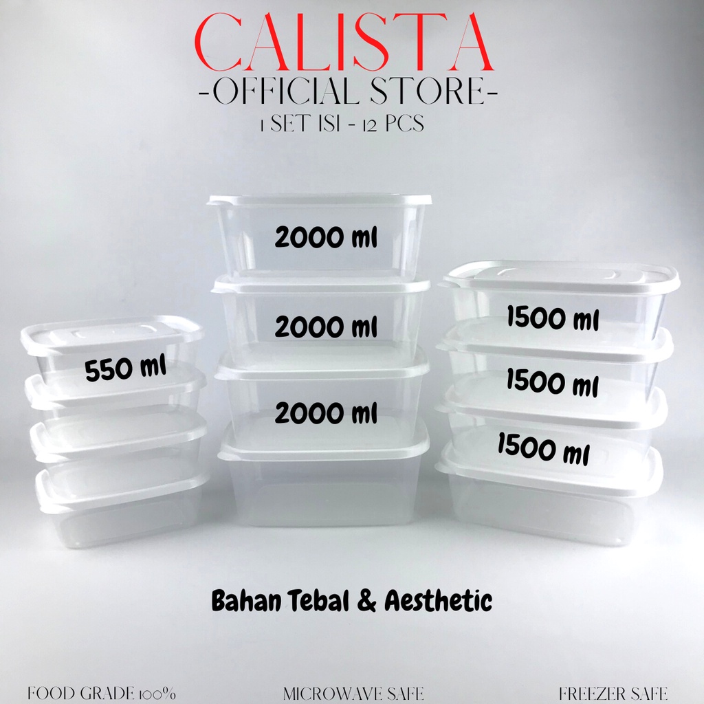 Jual TOPLES PLASTIK BENING FOOD CONTAINER KULKAS SET CALISTA RUMOI TRANSPARAN SEALWARE 1 SET ISI ...