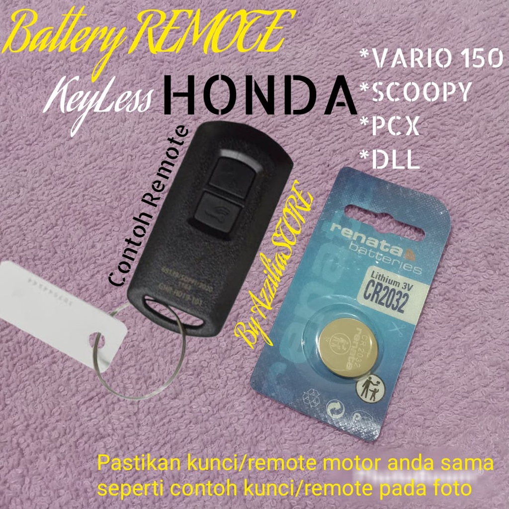 Jual Battery Baterai Batrai Batre Untuk Remote Remot Keyless Motor ...