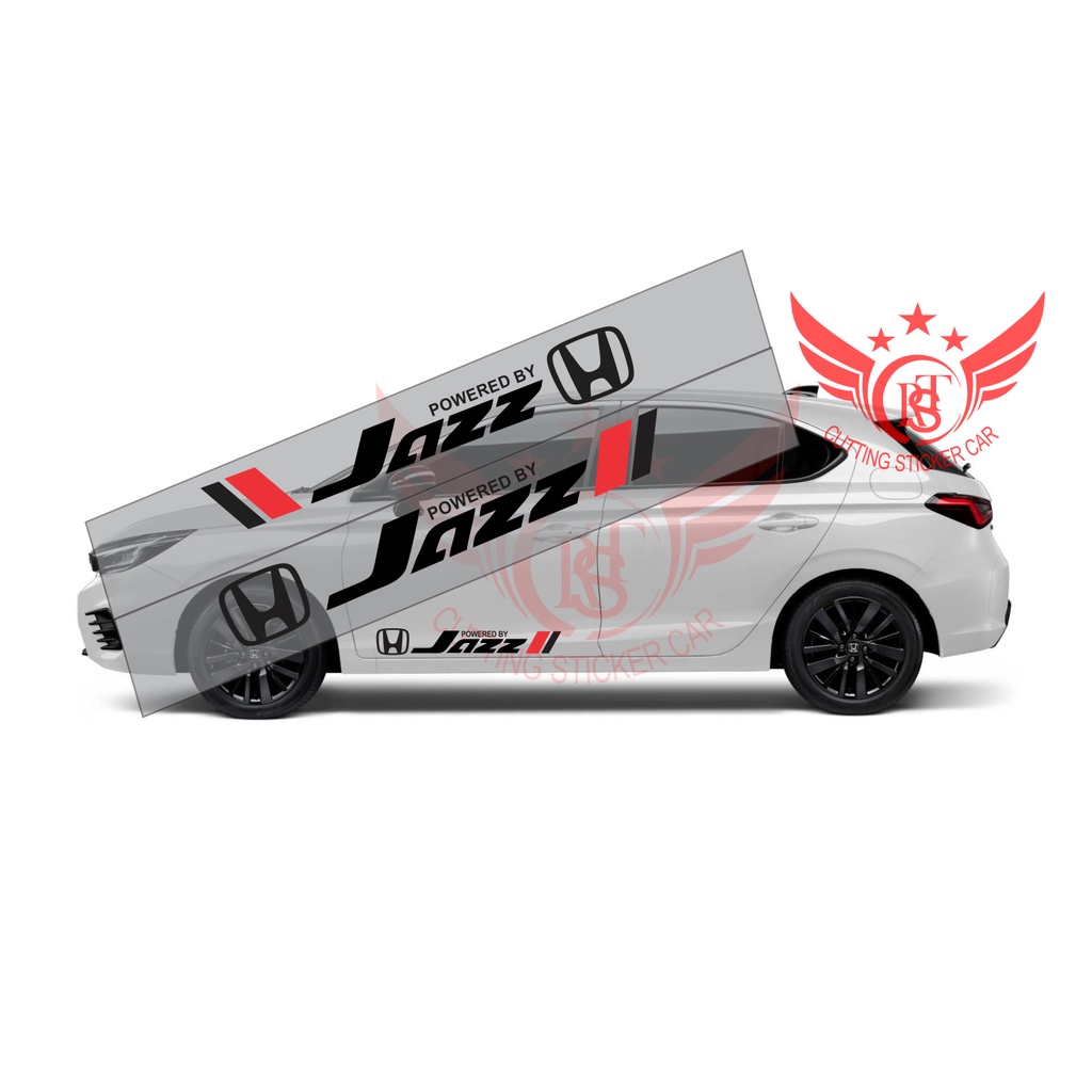 Jual sticker stiker mobil tulisan jazz powered by cutting sticker mobil ...