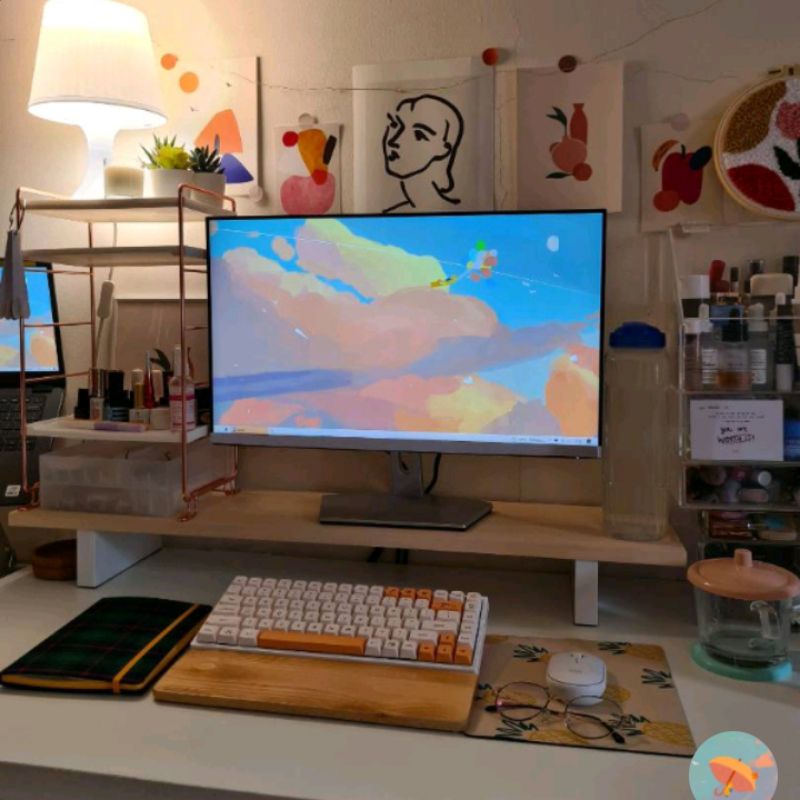 Jual Meja Stand Monitor PC atau Laptop Kayu 80 cm Big Size | Shopee ...