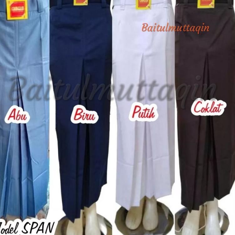 Jual PROMO SPESIAL I40 ROK seragam Sekolah Span Belah Tengah ROK Abu ...