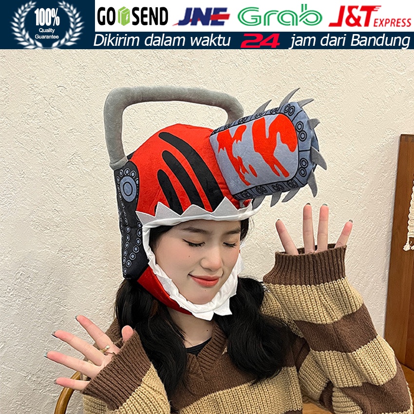 Jual Anime Chainsaw Man Helm Pochita Boneka Mewah Bantal Chainsaw ...