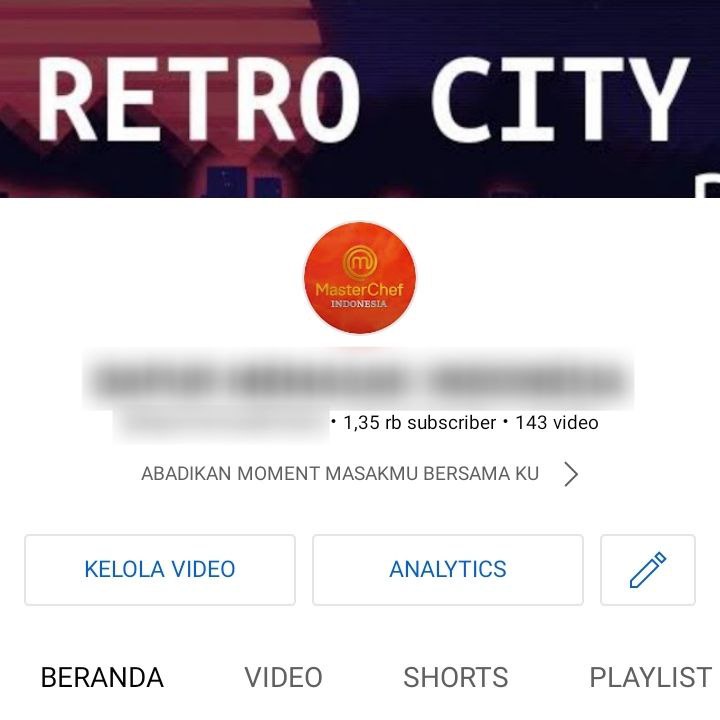 Jual AKUN YOUTUBE 1.3500 Subcriber (Memasak) Tahun 2022 | Shopee Indonesia