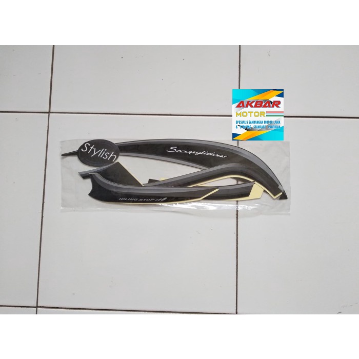 Jual Striping Sticker Lis Honda Scoopy Stylist 2017 2018 Hitam Original ...