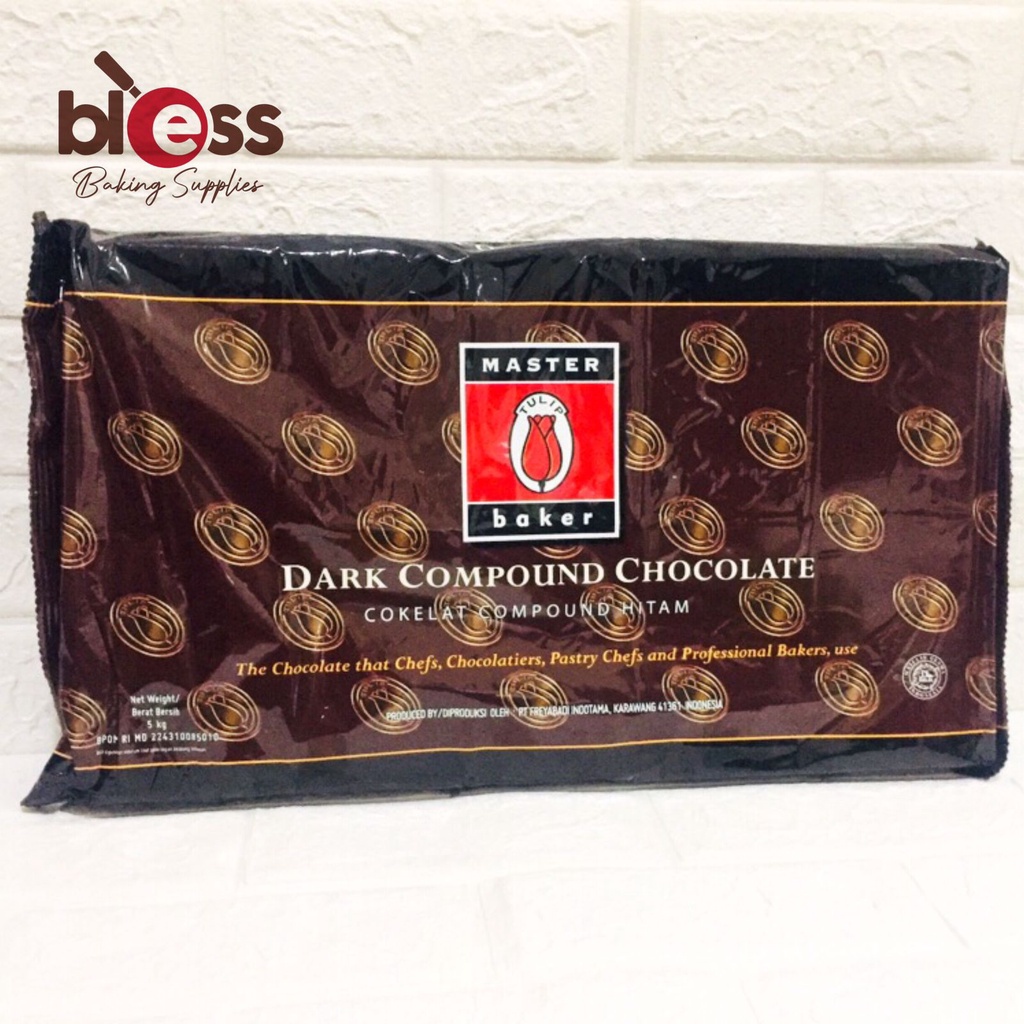 Jual NEW -COKLAT BATANG TULIP MASTER BAKER 5 KG / COKELAT DARK CHOCOLATE COMPOUND- 1.1.23 ...