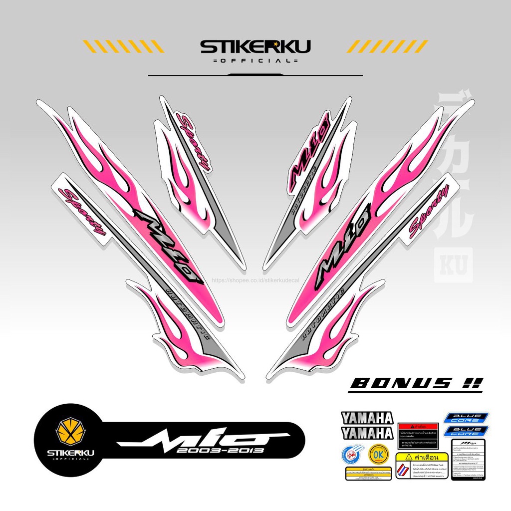 Jual STICKER STRIPING MIO SPORTY API / COMBO / STIKER MIO LAMA ...