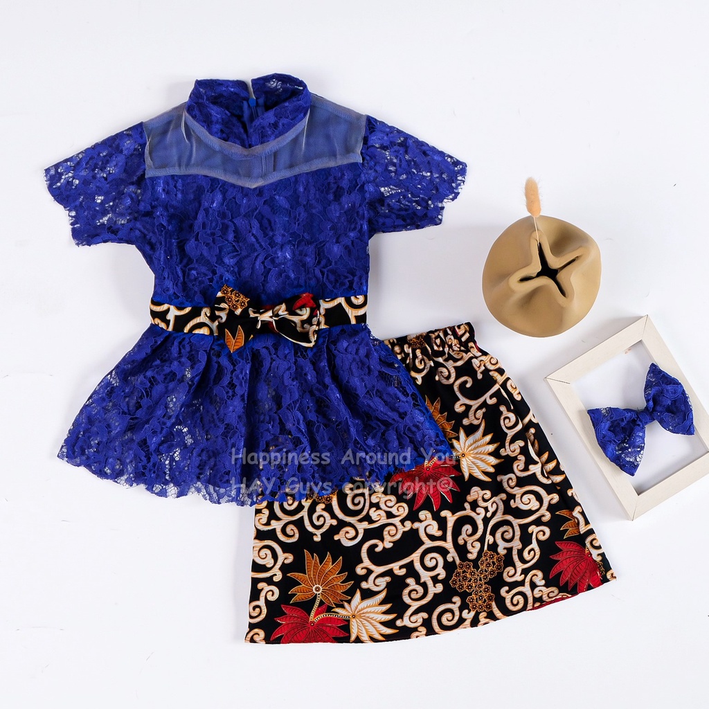 Jual Kebaya Anak Brukat Modern (Gratis Bando) Setelan Baju Brokat & Rok ...