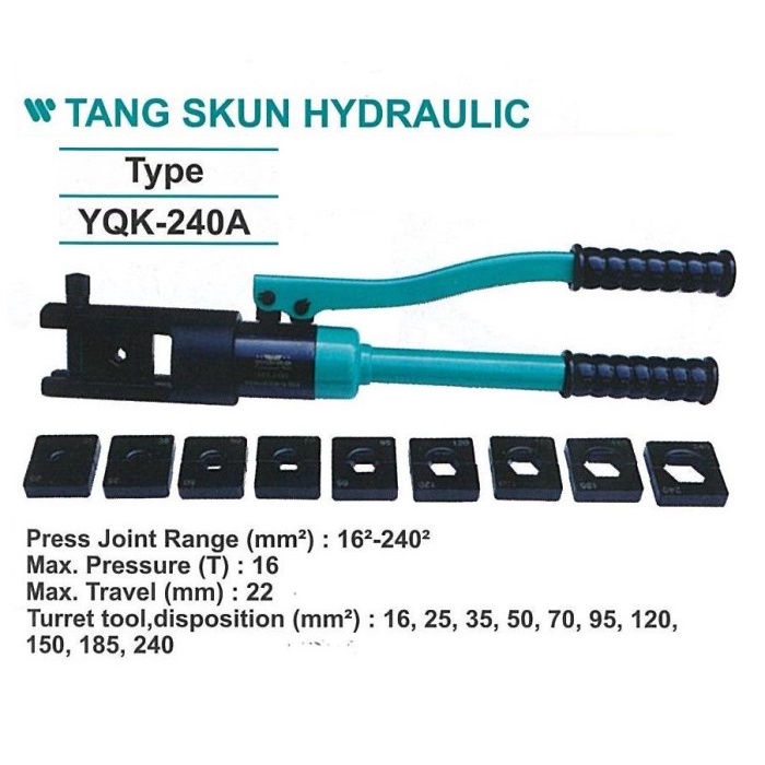 Jual Tang Skun Hydraulic Press Joint Range 16-240mm2 Wipro YQK-240A ...