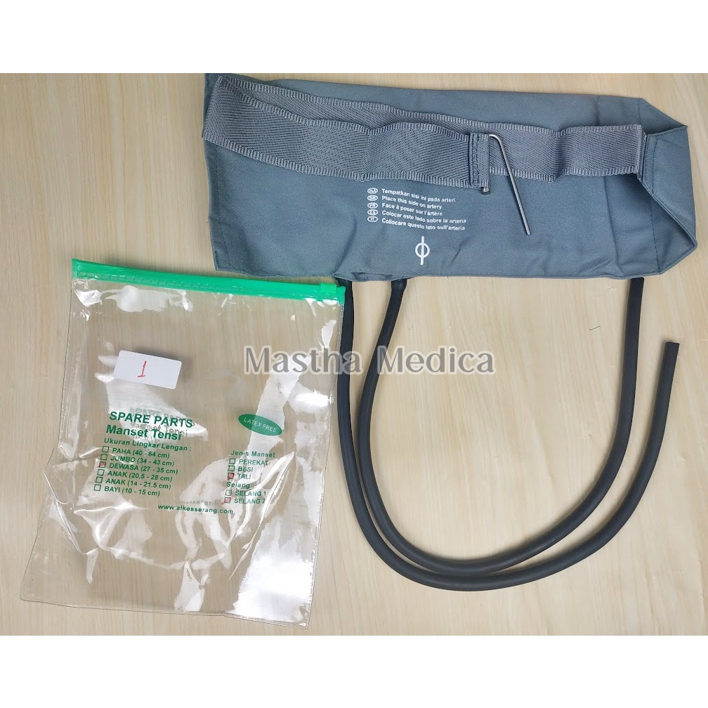 Jual Manset Tensimeter Mangset Tensi Mateda Dewasa Selang 2 Tali 27 ...