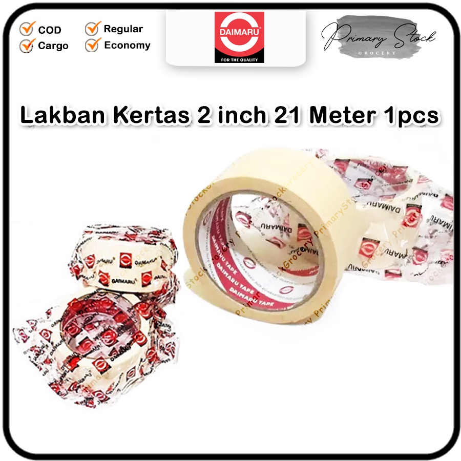 Jual Lakban Kertas 2 inch Daimaru Masking Tape 2 in 48 mm 21 Meter ...