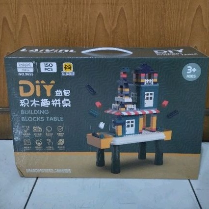 Jual diy meja lego box building blocks table 150 pcs | Shopee Indonesia