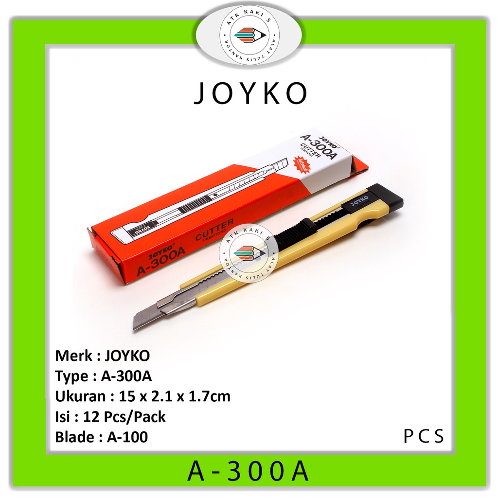 Jual JOYKO - Cutter A-300A Autolock - PCS | Shopee Indonesia