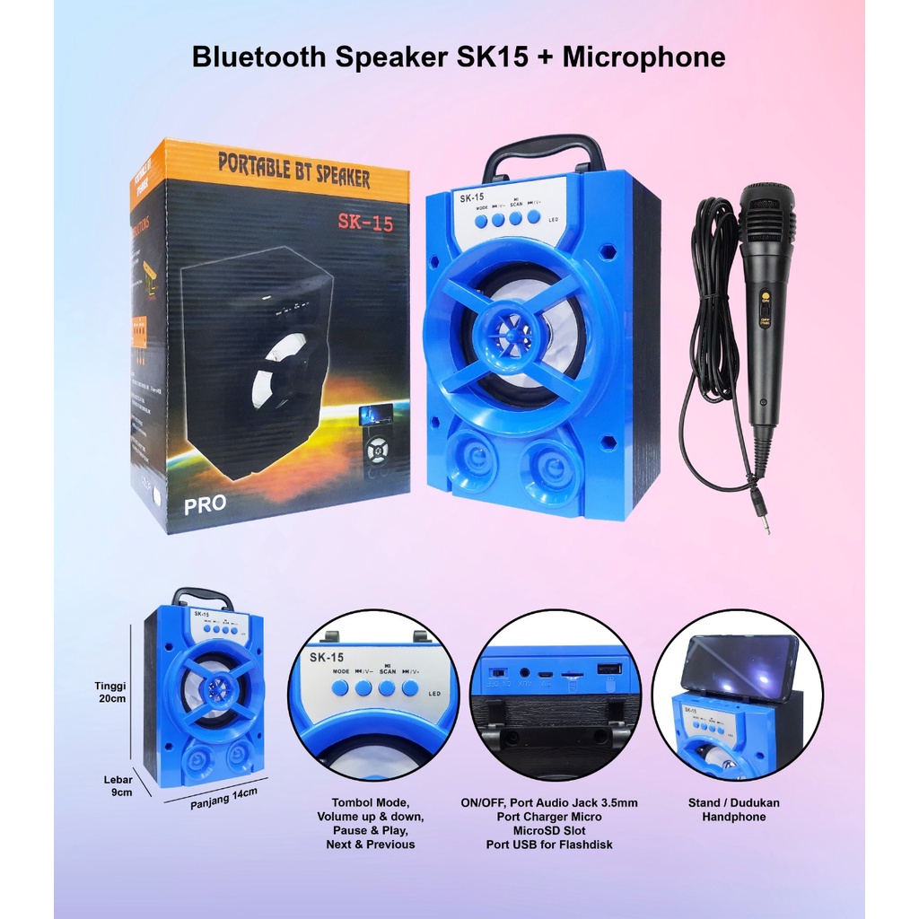 Jual SPEAKER SK15+Microphone | Shopee Indonesia