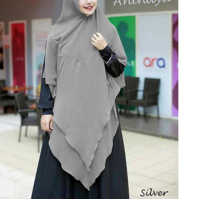 Jual Jilbab Hijab Kerudung Bergo Khimar Instan Syari 2 Layer Anindya Ceruty Babydoll Jumbo ...
