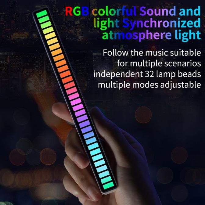 Jual Goojodoq Lampu Led Rgb Bar Strip Spectrum Audio Indicator Music ...