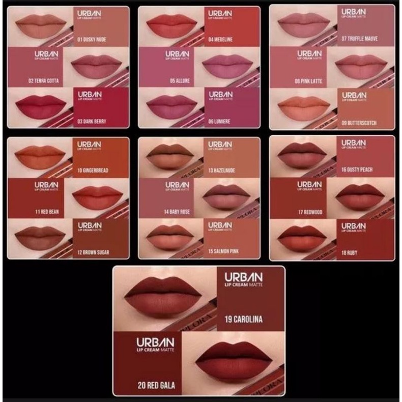 Jual URBAN LIP CREAM MATTE - LIPCREAM IMPLORA TERLENGKAP SHADE 1-20 ...