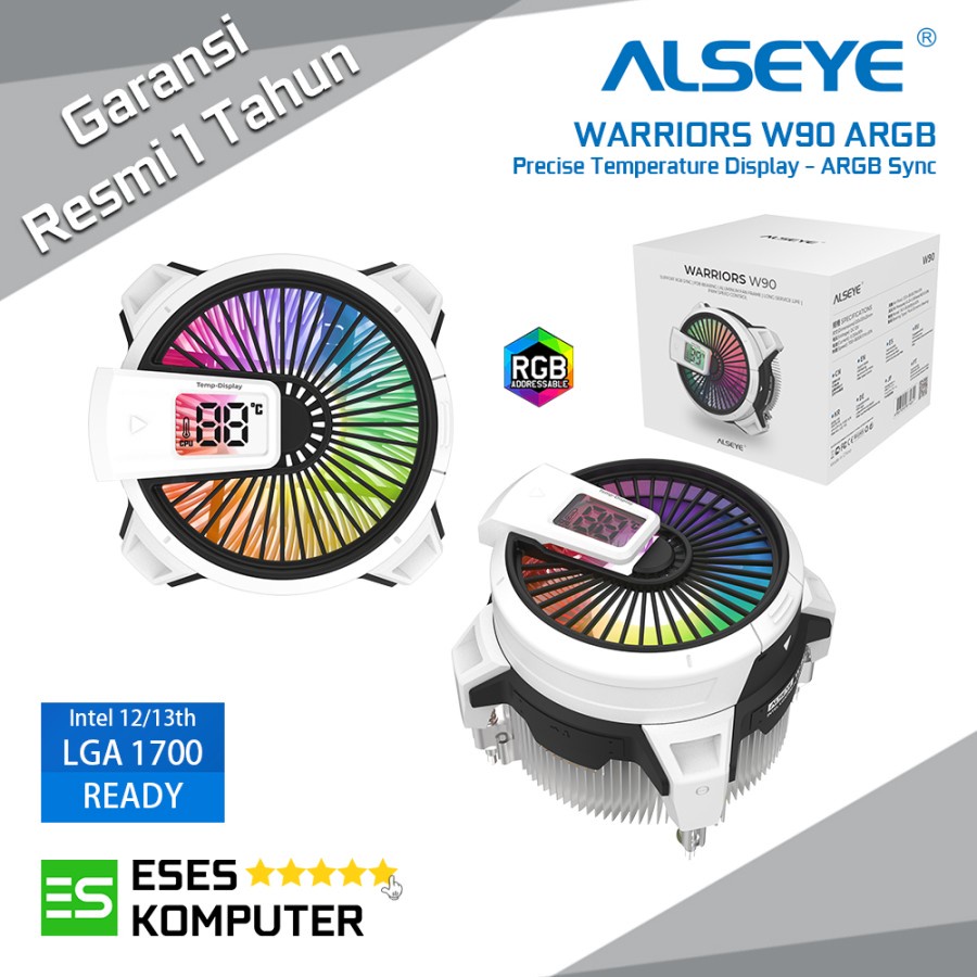 Jual HSF ALSEYE WARRIORS W90 ARGB PWM With Precise Temperature Display | Shopee Indonesia