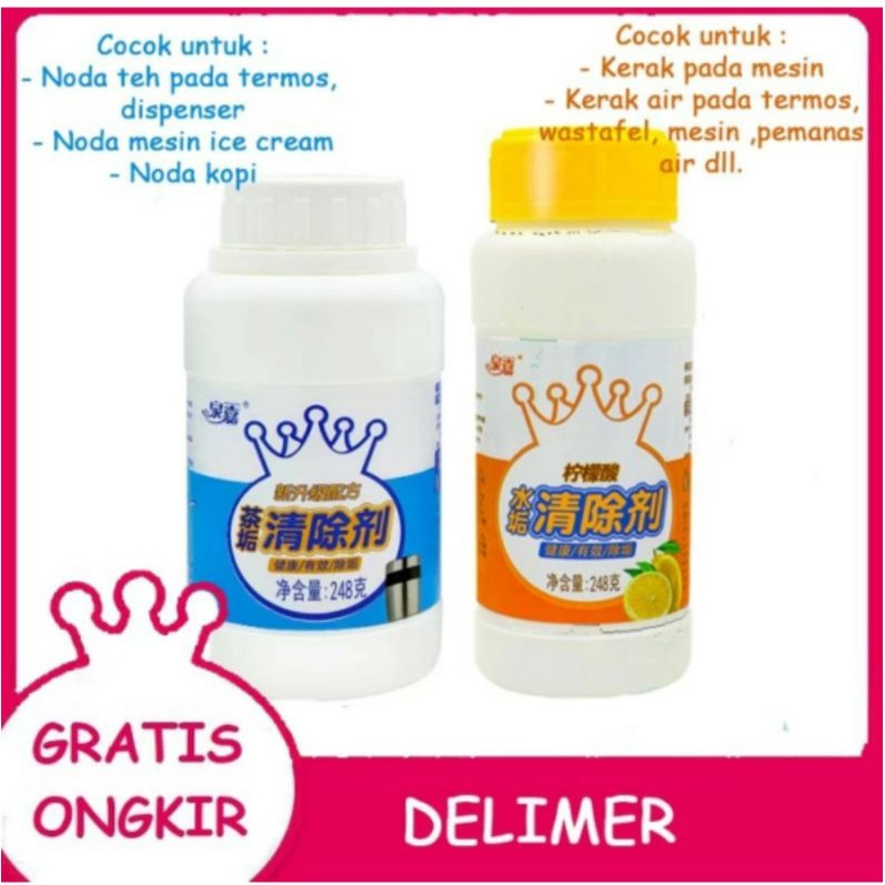 Jual Delimer powder pembersih kerak mesin noda teh dan kopi descaler | Shopee Indonesia