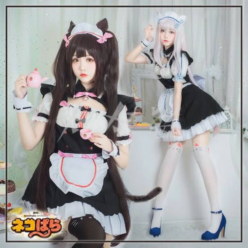 Jual Nekopara chocola neko paradise maid cosplay anime girl cat girl ...