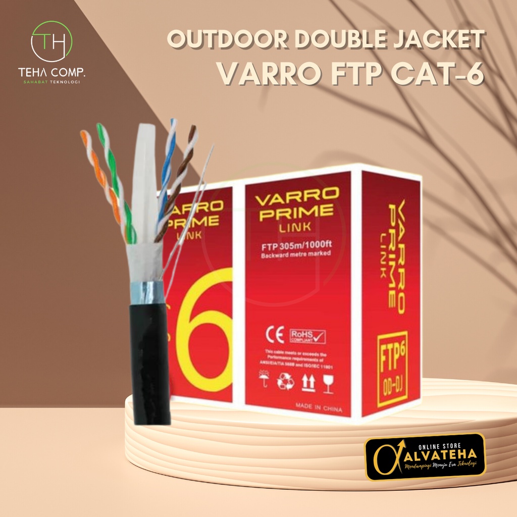 Jual Kabel FTP Cat5 Cat6 Jaringan UTP LAN Rj45 Outdoor Double Jacket ...