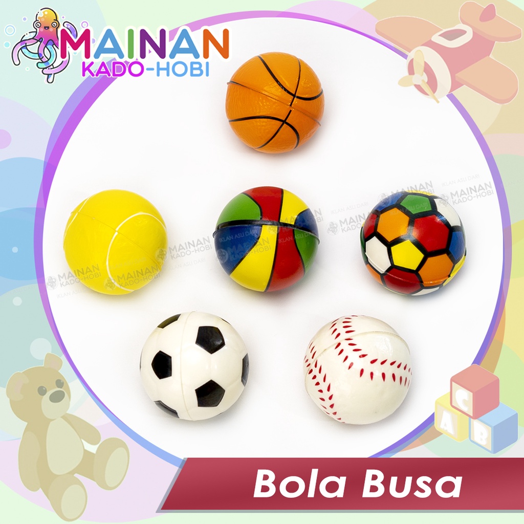 Jual HOBI HADIAH MAINAN ANAK SQUISHY TEPUK LEMPAR BOLA BUSA KARET FOAM ...