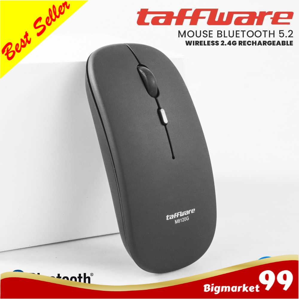 Jual Mouse Bluetooth 5.2 & Wireless 2.4G Rechargeable Tanpa Kabel ...