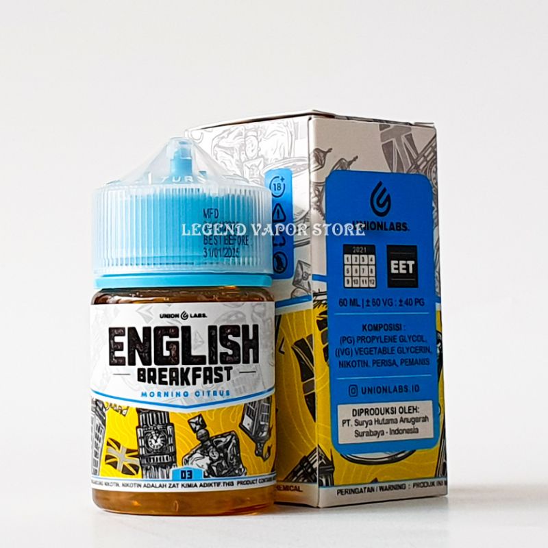 Jual FREEBASE - LIQUID ENGLISH BREAKFAST Morning Citrus 60ML AUTHENTIC ...