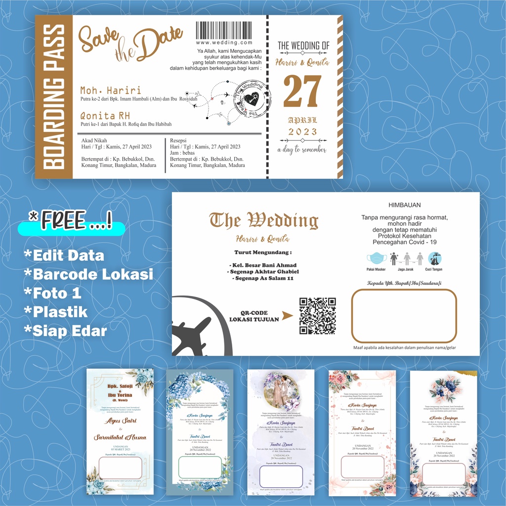 Jual Cetak Undangan Pernikahan, Custom, Simple | Shopee Indonesia