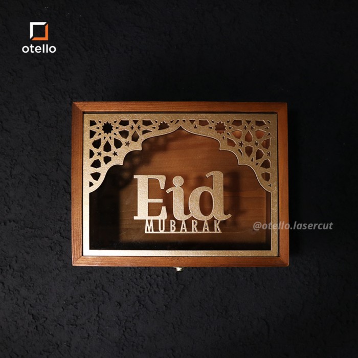 Jual Woodlic Wooden Box Kayu Akrilik Kotak Idul Fitri Hampers Lebaran ...