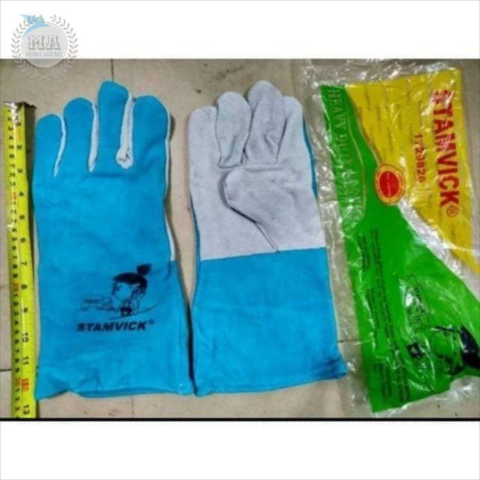 Jual Sarung Tangan Las Kulit Kombinasi STAMVICK Welding Gloves 14 inch ...