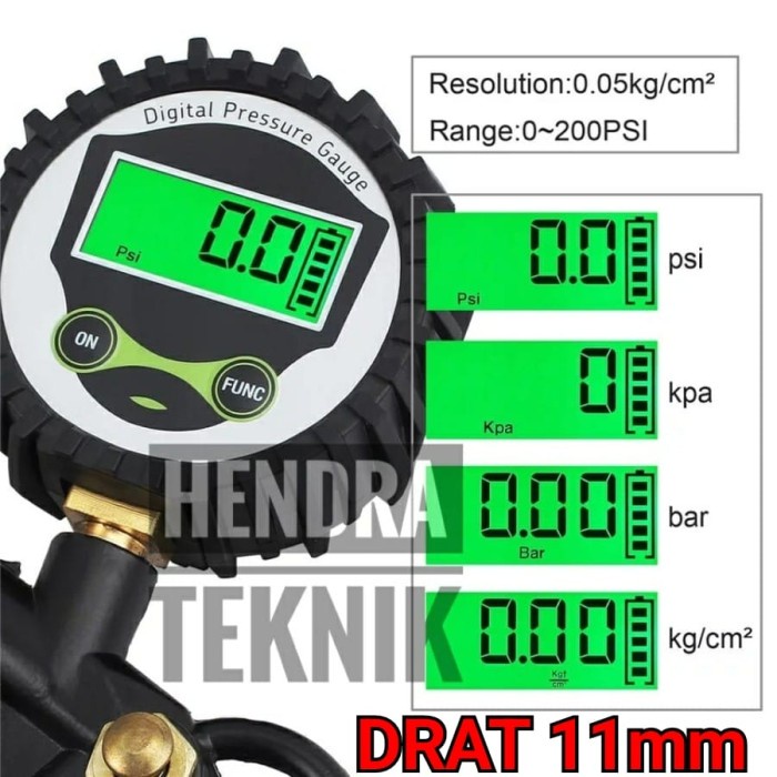Jual Terlaris Meteran Angin Digital Manometer Tire Inflator Sparepart ...