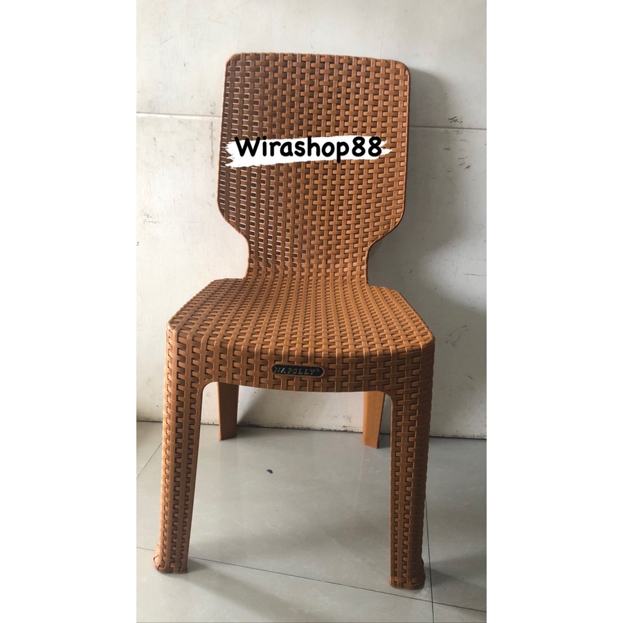 Jual KURSI PLASTIK NAPOLLY KRS-2R3/ Kursi Plastik Rotan Napolly | Shopee Indonesia