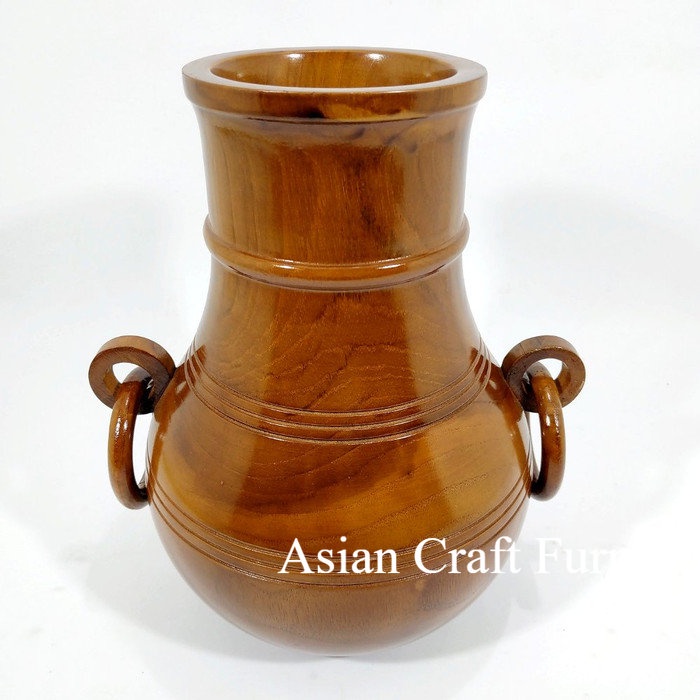 Jual Guci Gentong Antik Milk Can Kerajinan Kayu Jati Pajangan Termuarah ...