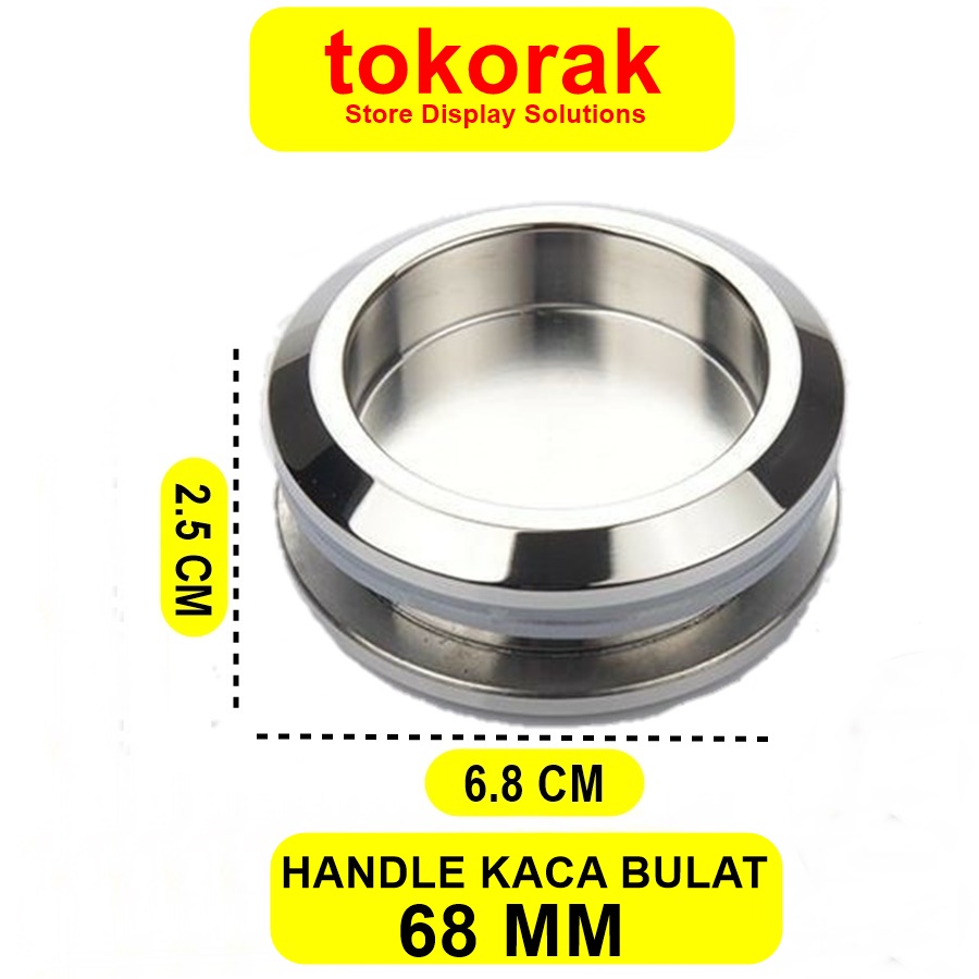 Jual HANDLE KACA BULAT 68 MM HANDEL SLIDING DOOR PINTU GESER SHOWER ...