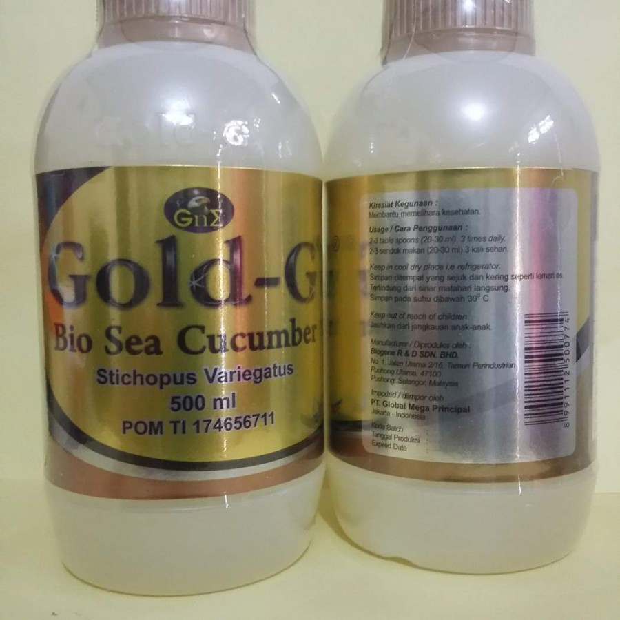 Jual Jelly Gamat Gold G 500 ml Original | Gamat Emas Cair 500ML 100% ...