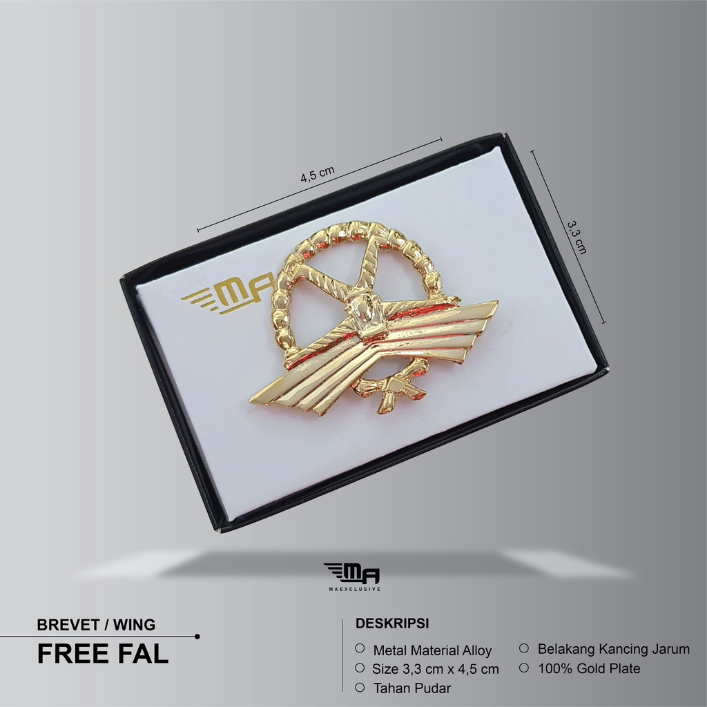 Jual WING FREEFALL PDH BRIVET BREVET PIN FREFALL | Shopee Indonesia