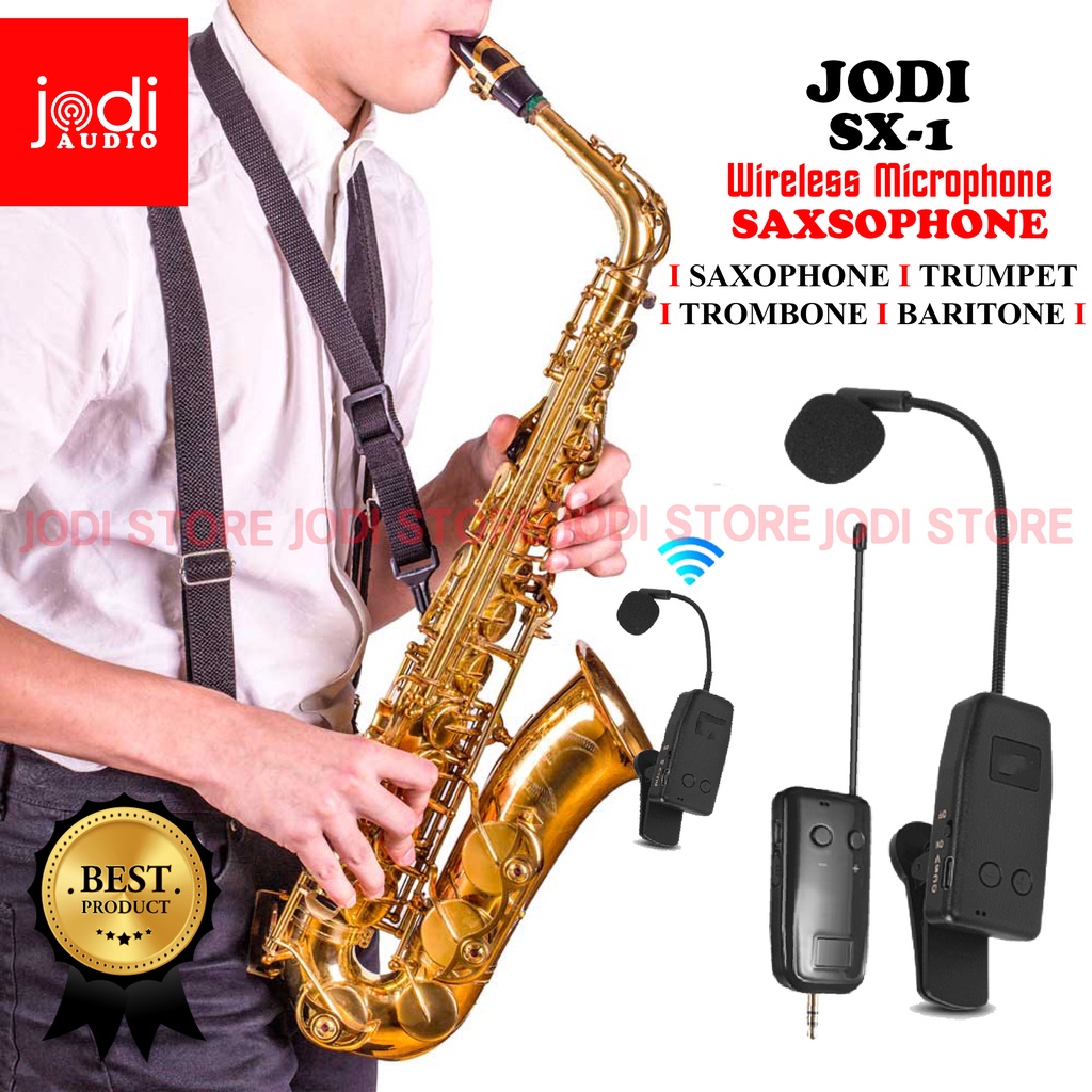 Jual Jodi SX-1 Microphone Mikrofon Mic Wireless Saxophone Audio Mic ...
