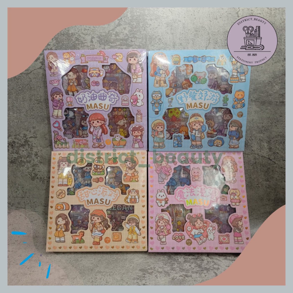 Jual STIKER 100 LEMBAR VERSI MASU STIKER MOTIF KARTUN ANTI AIR BAHAN ...