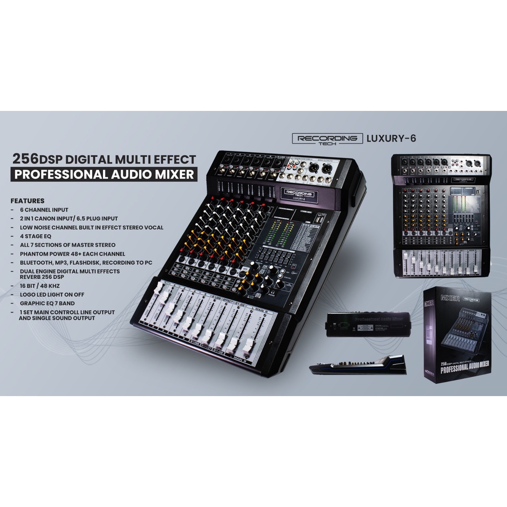 Jual RECORDING TECH LUXURY 6 / LUXURY6 / LUXURY-6 Audio Mixer 6 Channel ...