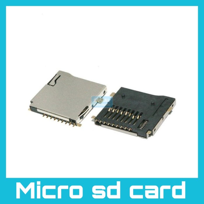 Jual Micro SD Card Socket Adapter TF 9p PCB Reader Connector 9pin Push Type | Shopee Indonesia