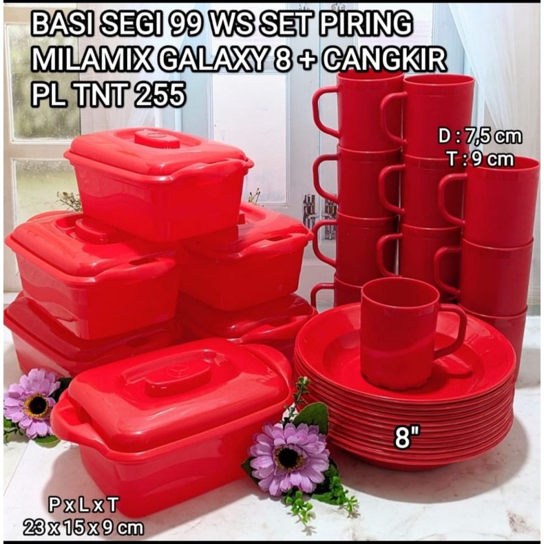 Jual Basi Segi Set Piring Dan Cangkir Plastik | Shopee Indonesia