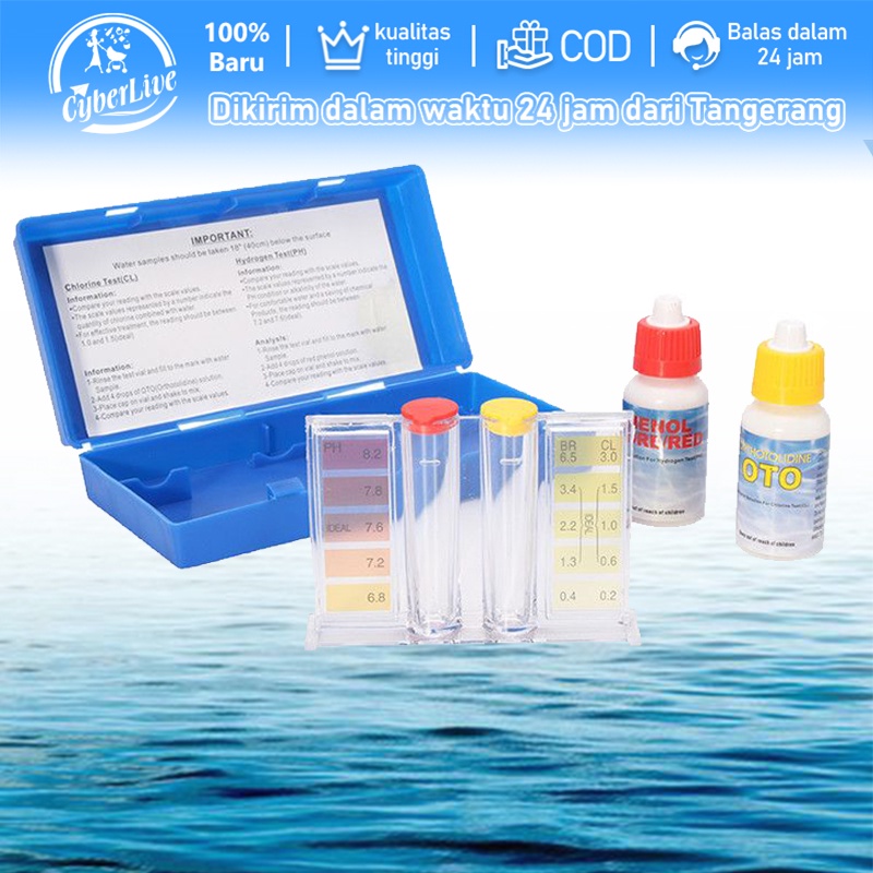 Jual Test Kit Kolam Renang Kit Uji Air Klorin Dan Ph Swimming Pool Spa ...