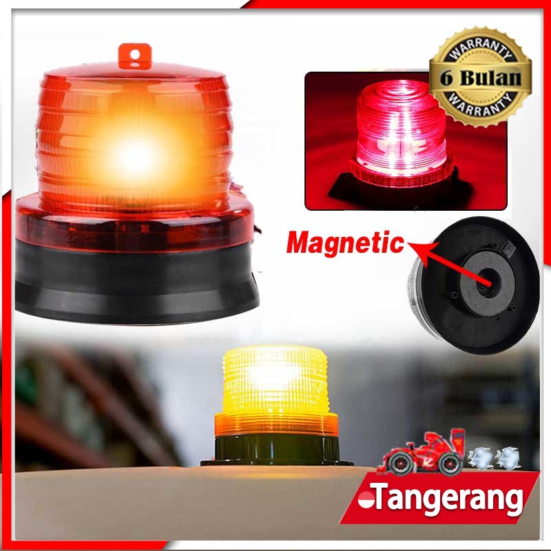 Jual Lampu Emergency Rotary LED Blitz Flash Solar Energy Magnet Flash ...