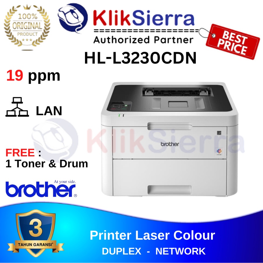 Jual BROTHER HL-L3230CDN Laser Colour Printer HL L3230 CDN | L3230 | Shopee Indonesia