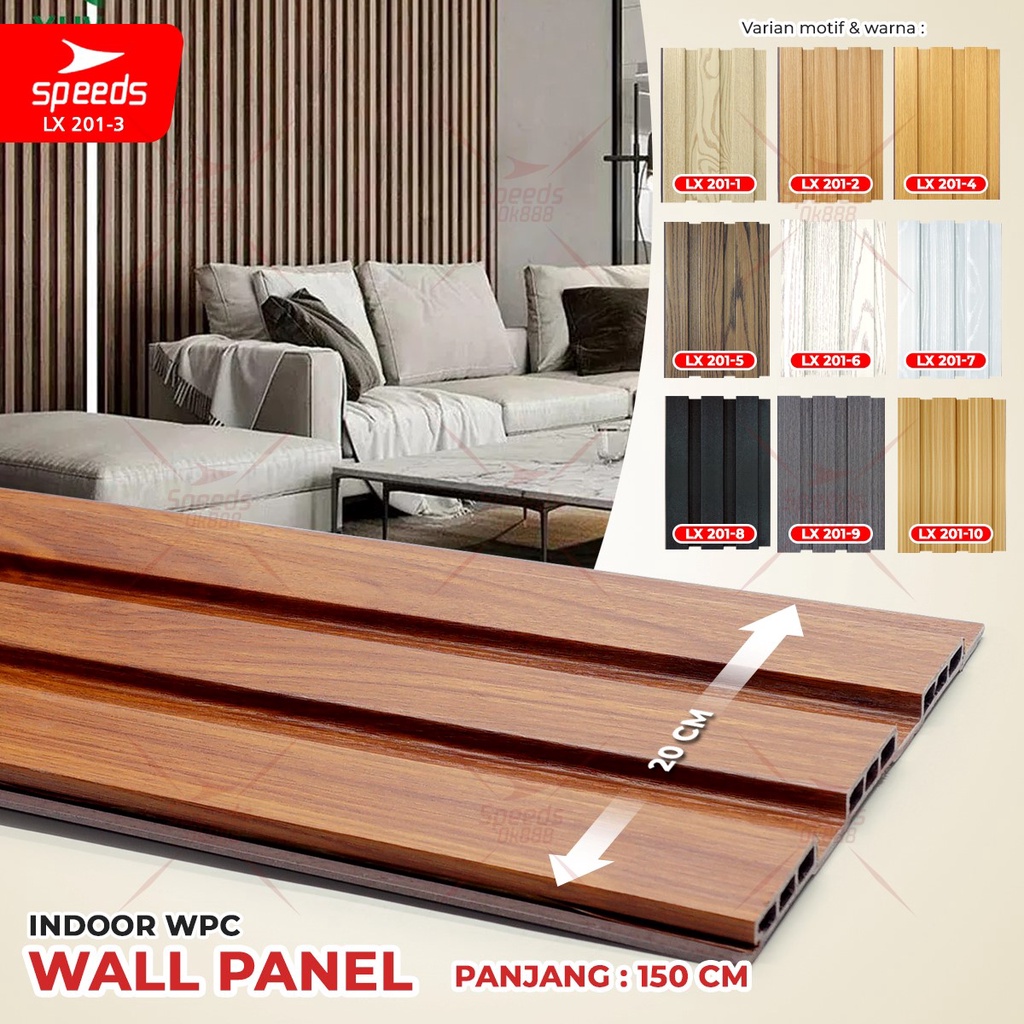 Jual SPEEDS WPC Wallpanel Wall Panel Kisi Kayu Panel Wood Waterproof Wood Panel Composite Ringan ...