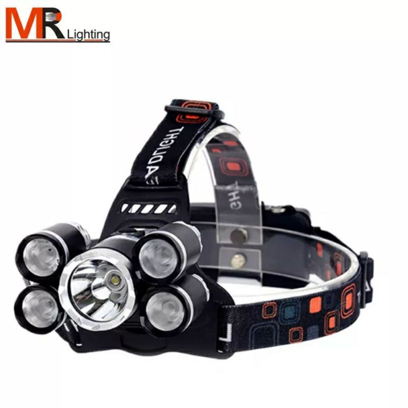 Jual Senter Kepala Camping Super Terang Tahan Lama LED Power Headlamp 3 5 LED 5000 Lumens Cree ...