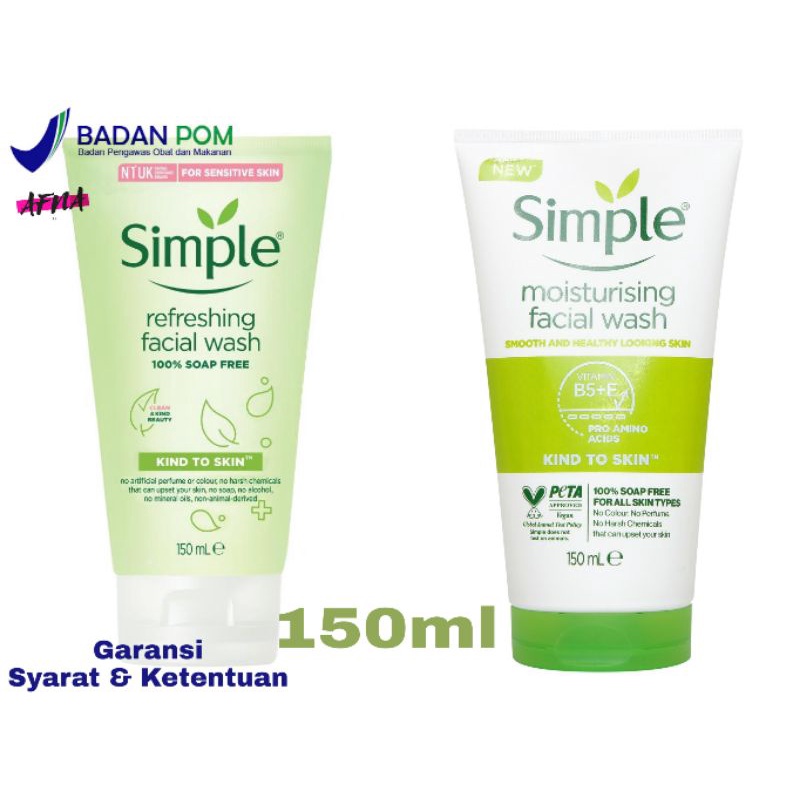 Jual Simple Facial Wash Refreshing 150Ml Simple Facial Wash ...