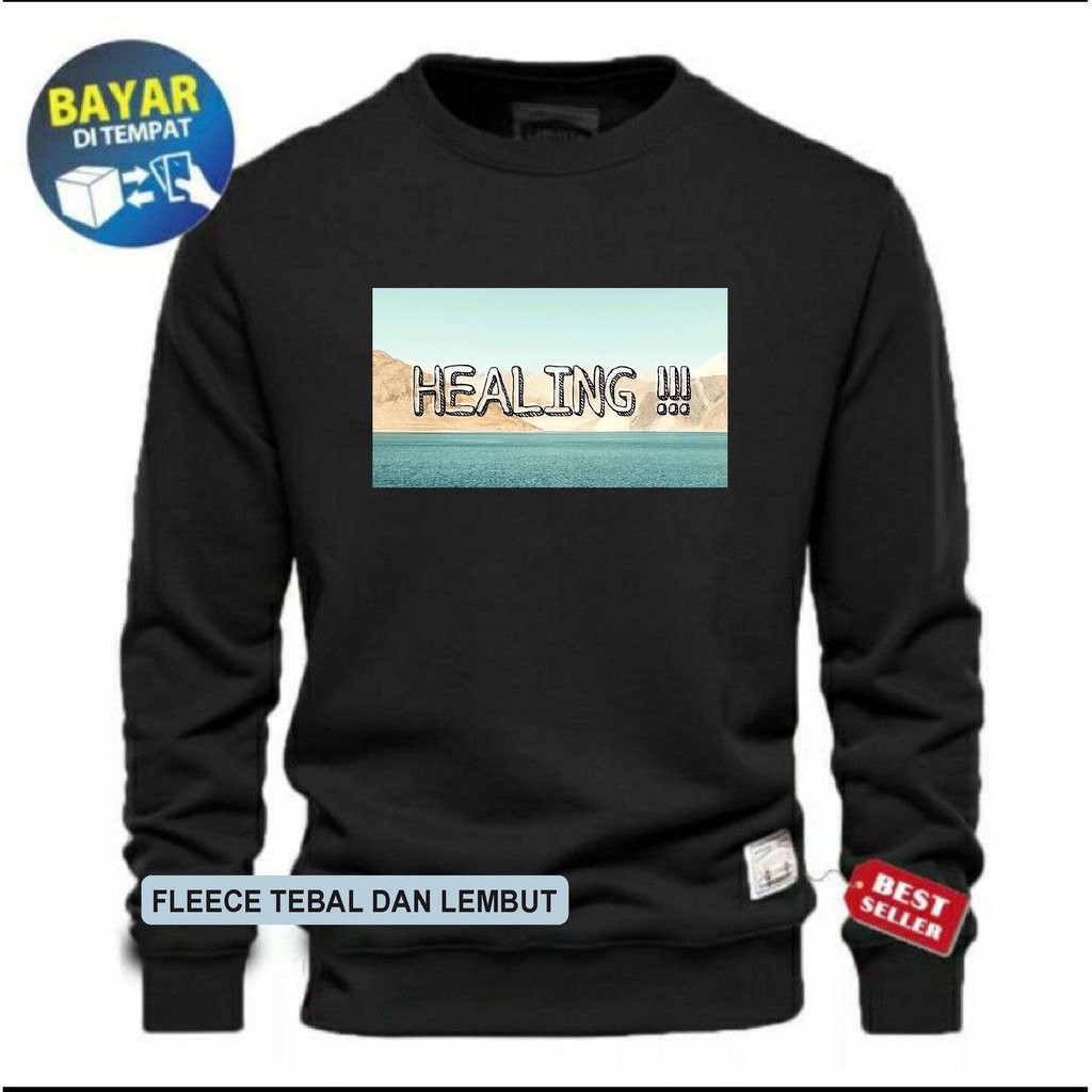 Jual Sweater Pria dan wanita Bahan tebal dan lembut logo healing2 ... Jual Sweater Pria dan wanita Bahan tebal dan lembut logo healing2 ...