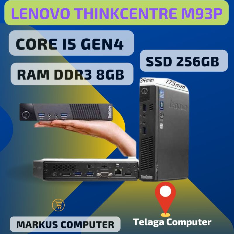 Jual Pc Mini Lenovo Think Centre M93p Core I5 Gen4 Ram 8gb Ssd 256gb
