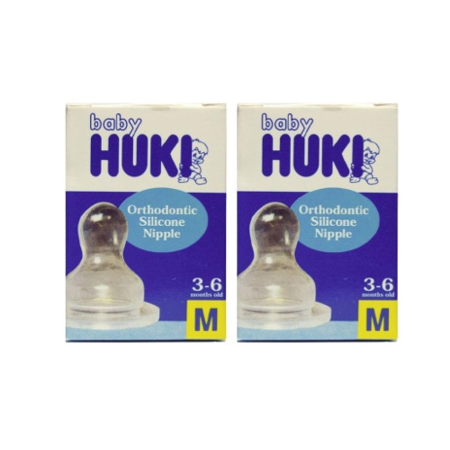 Jual Baby Huki Orthodontic Silicone Nipple M 2 pcs | Shopee Indonesia